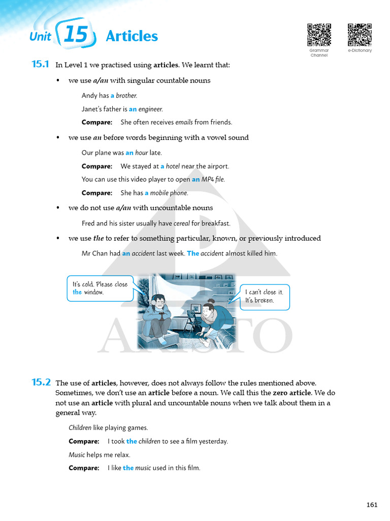 230117-Aristo-JSGrammar2e 2B U15 Ans | PDF | Noun | Plural