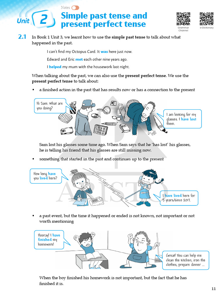 221201-JSGrammar2e 2B U2 Ans-Ss | PDF | Grammatical Tense | Perfect (Grammar)