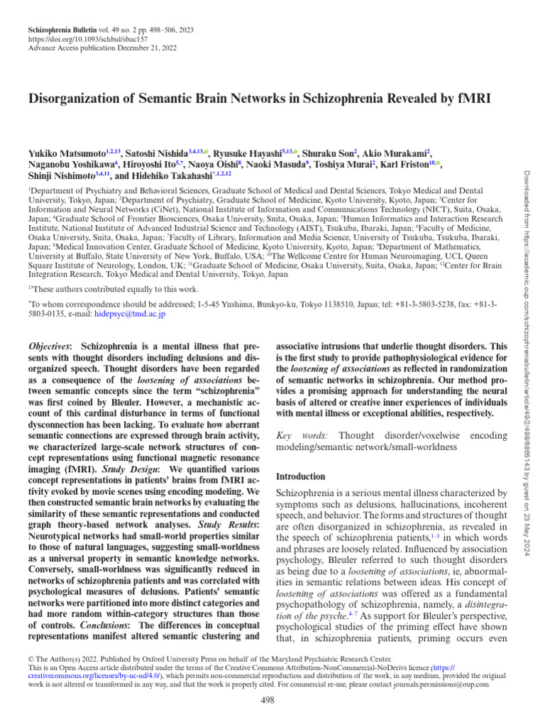 Jurnal FMRI 2 | PDF | Schizophrenia | Mental Disorder
