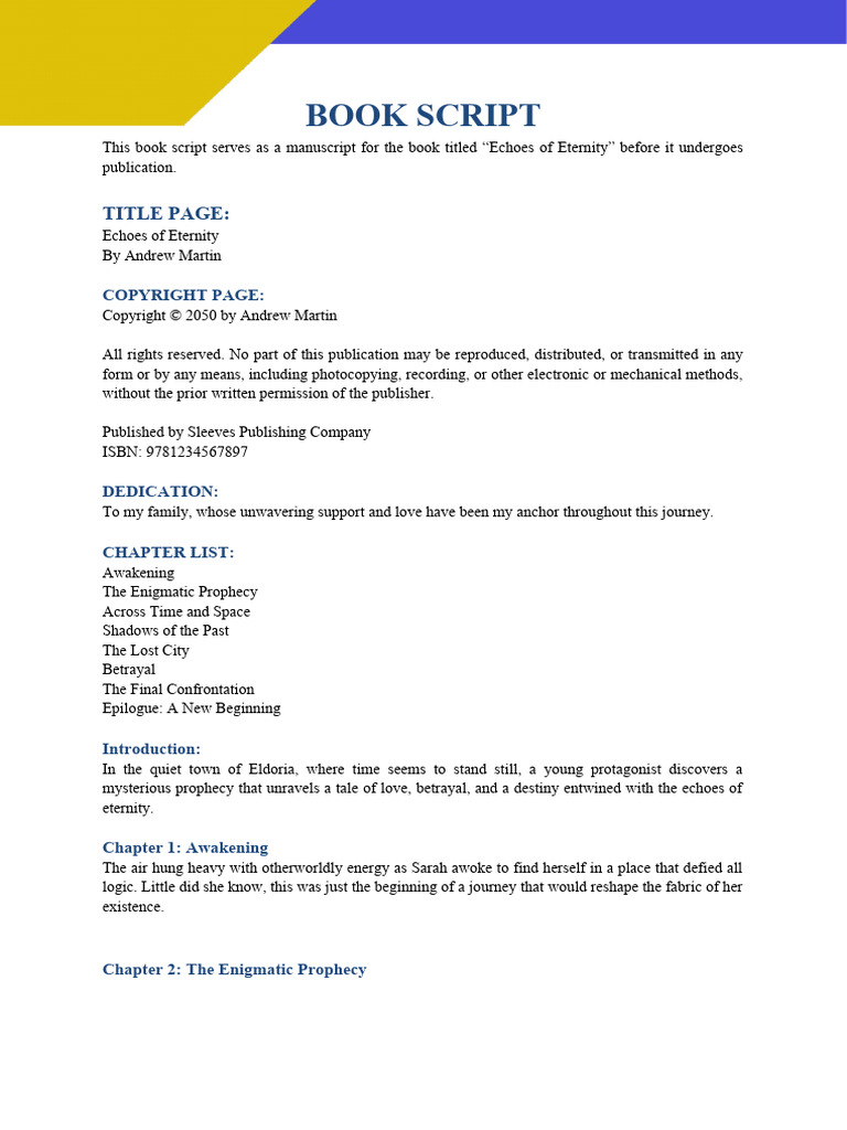 Book-Script-Template | PDF