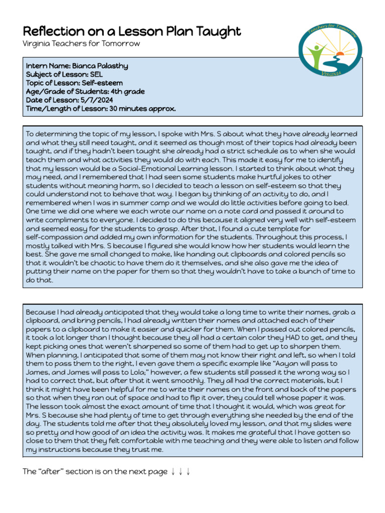 bianca palasthy - lp reflection template vtft i ii | PDF bianca palasthy - lp reflection template vtft i ii | PDF