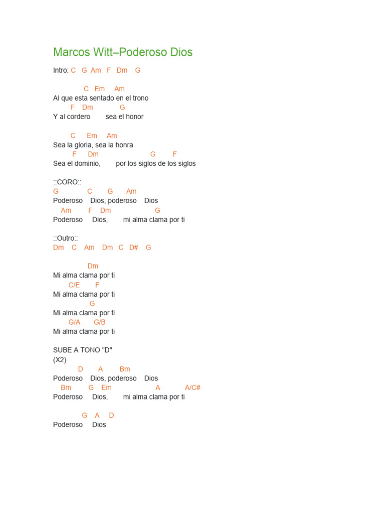 Poderoso Dios - Marcos Witt | PDF