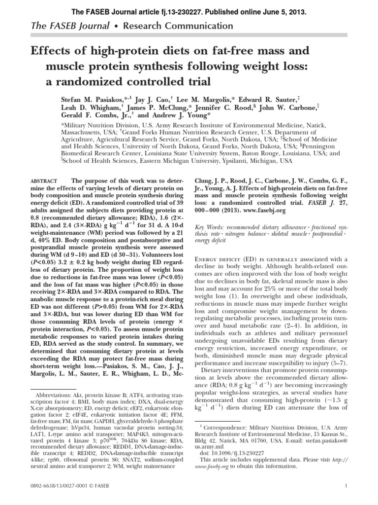 Example Article On High Protein Diet | PDF | Diet (Nutrition) | Diet ...