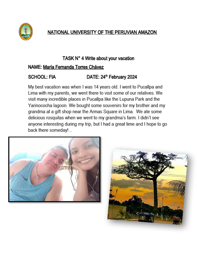 Task 5 Vacation | PDF