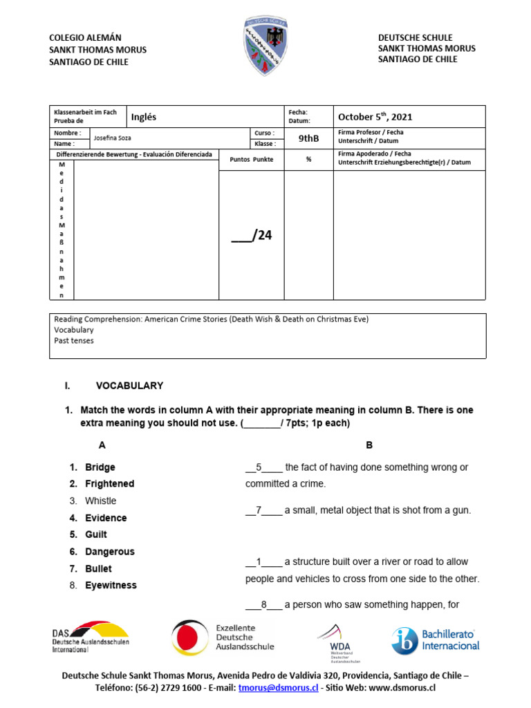 9TH - CRT 1 - OCT 5 - ACS DEATH WISH - DEATH ON CHRISTMAS EVE | Download Free PDF | Grammar ...