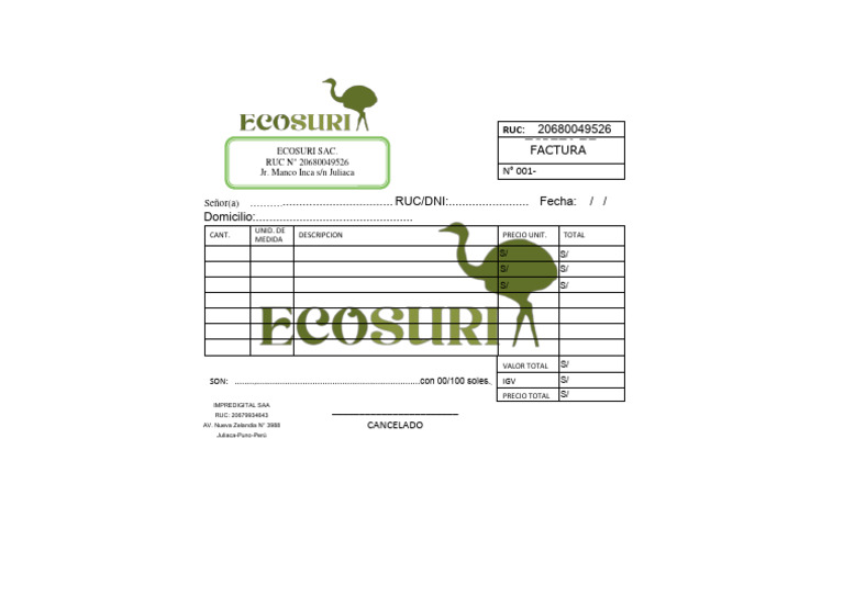 Ejemplo de Boleta de Venta Electrónica | PDF