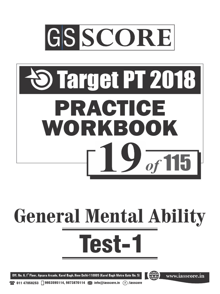 Test - 19 - General Mental Ability - Test-1 | PDF | Profit (Economics ...
