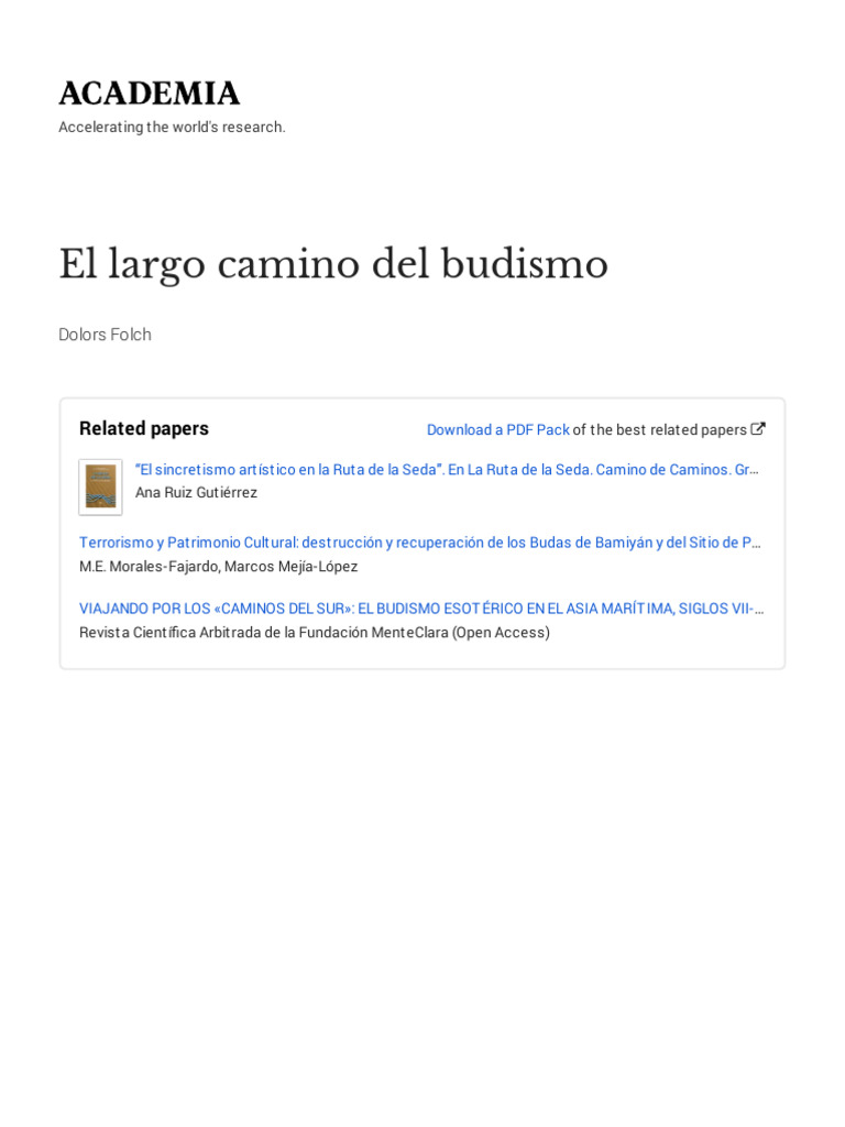 El Largo Camino Del Budismo | PDF | Ruta de la Seda