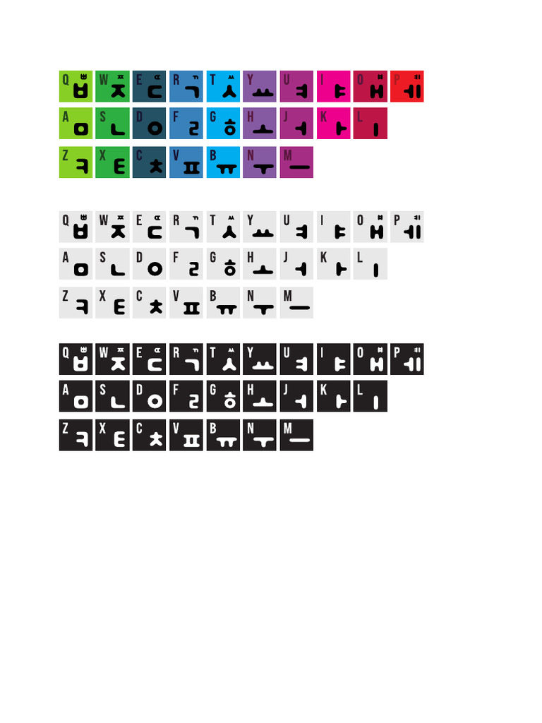 Teclado Coreano para Imprimir e Colar | PDF