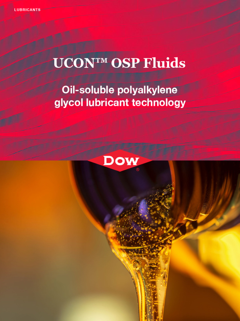 816 00039 01 Ucon Osp Base Fluids Oil Soluble Polyalkylene Glycol Lubricant Technology | PDF ...