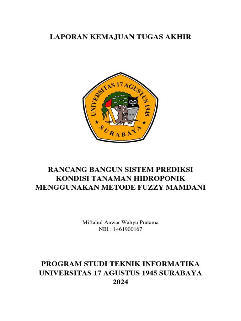 Laporan Kemajuan Progress Tugas Akhir | PDF | Teknologi & Rekayasa