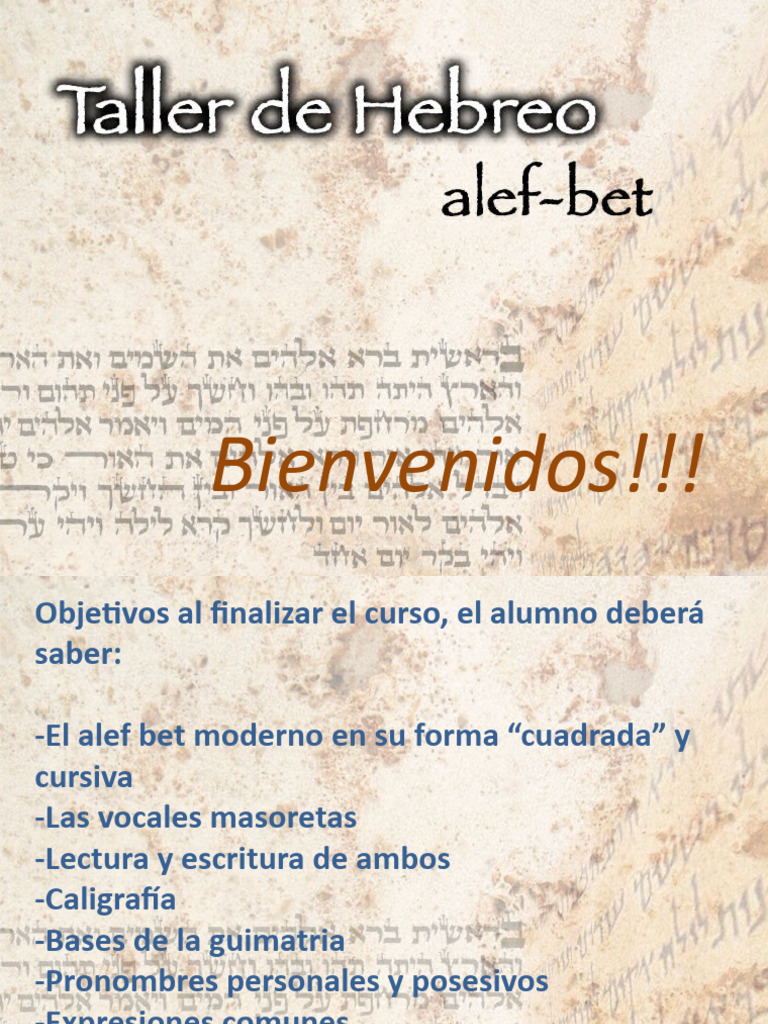 Curso de Hebreo: Escritura y Fonética | PDF