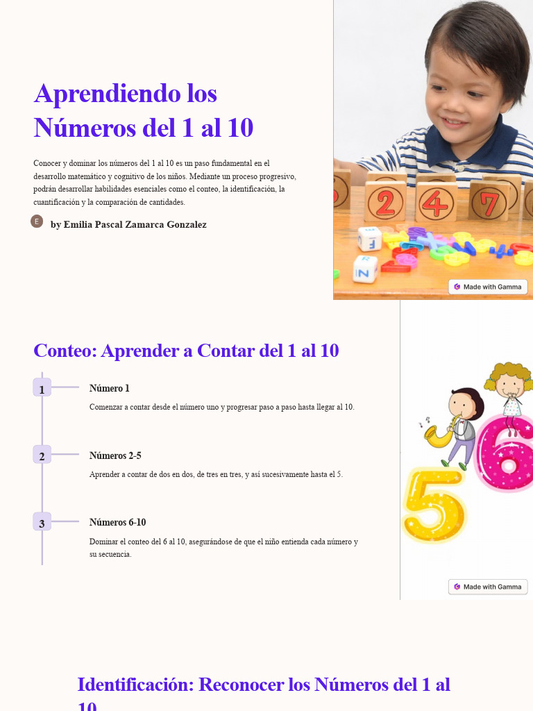 Aprender Números del 1 al 10 para Niños | PDF | Medición | Aprendizaje