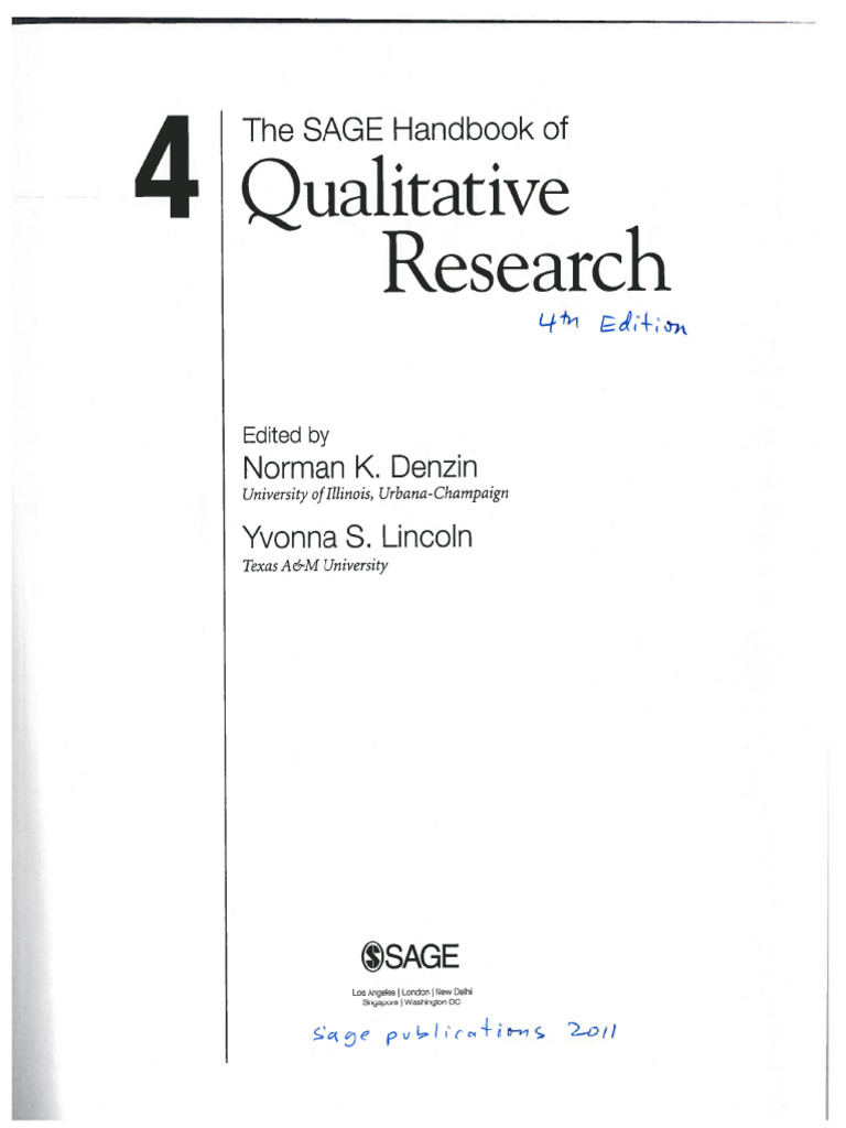 Sage Qual Research 2011 Ch3 | PDF