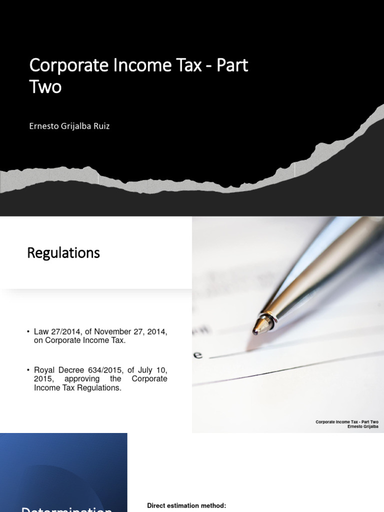 Corporate Income Tax Base Calculation | PDF | Depreciation | Tax Deduction