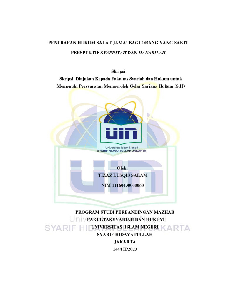 Hukum Salat Jama' bagi Orang Sakit | PDF | Agama & Spiritualitas