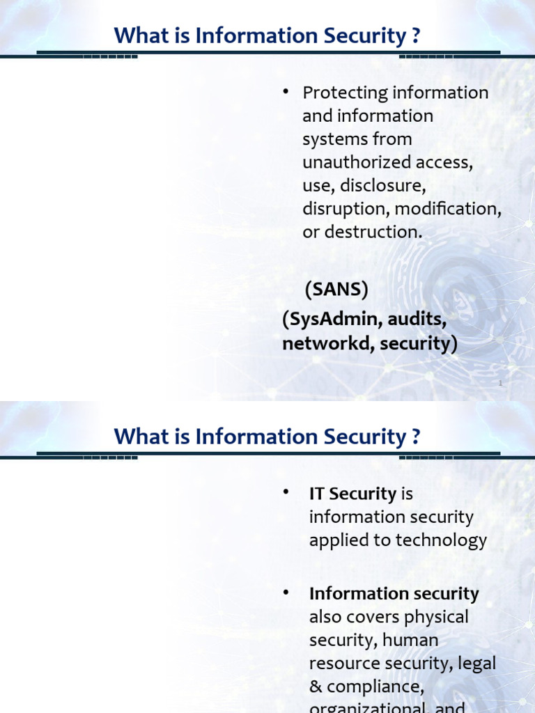 What Is Information Security ? | PDF