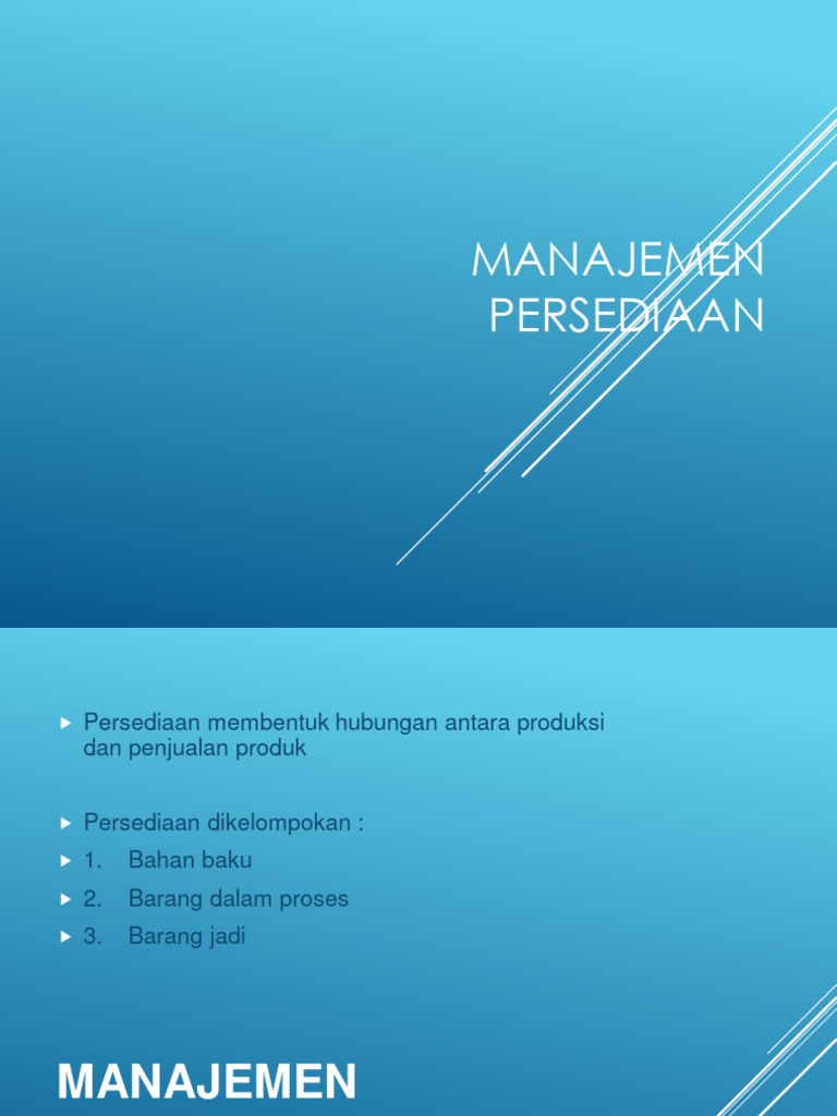 Manaje Persediaan | PDF