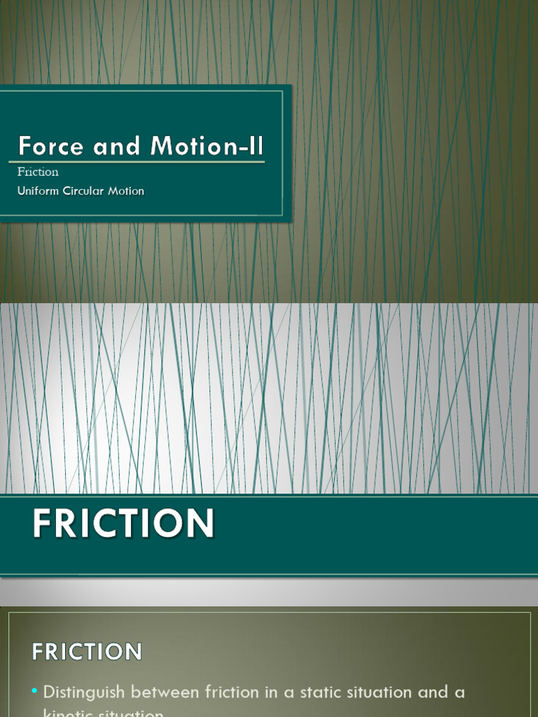 Physics of Friction & Circular Motion | PDF | Force | Friction