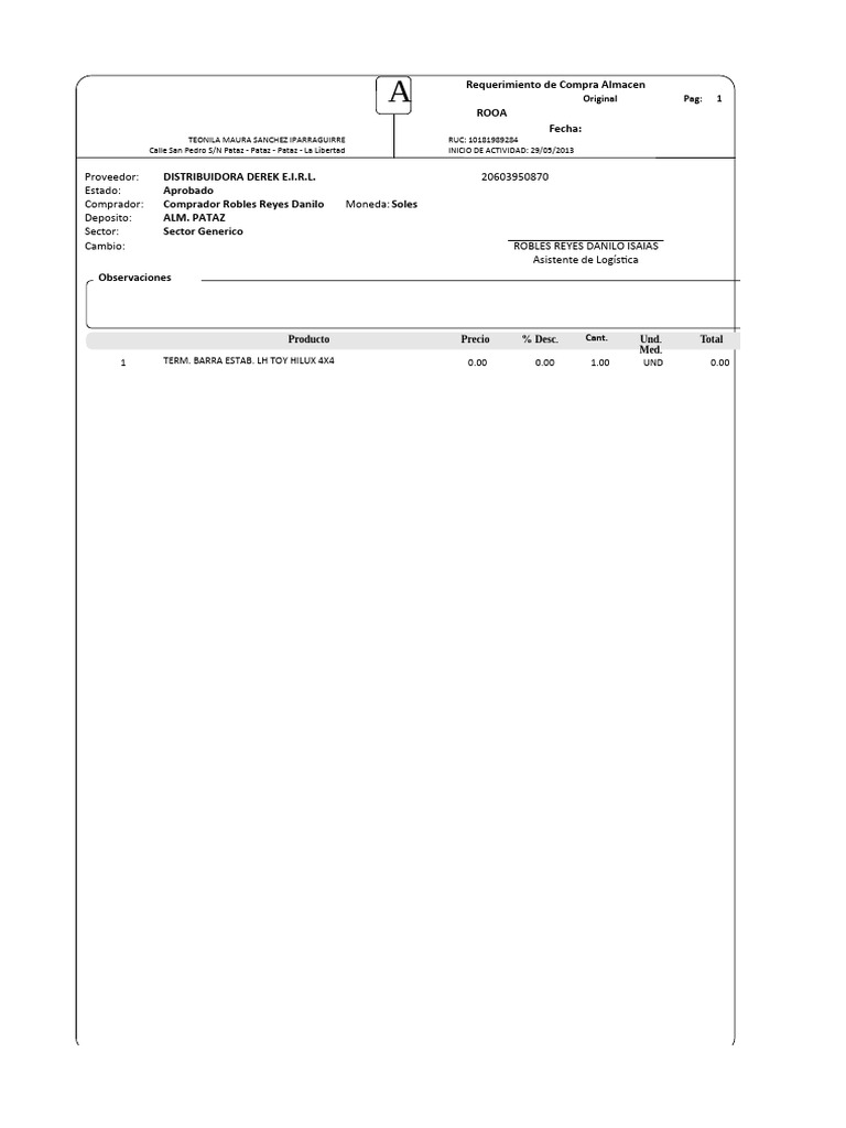 Formatos Para Regularizacion de Docuementos Internos | PDF