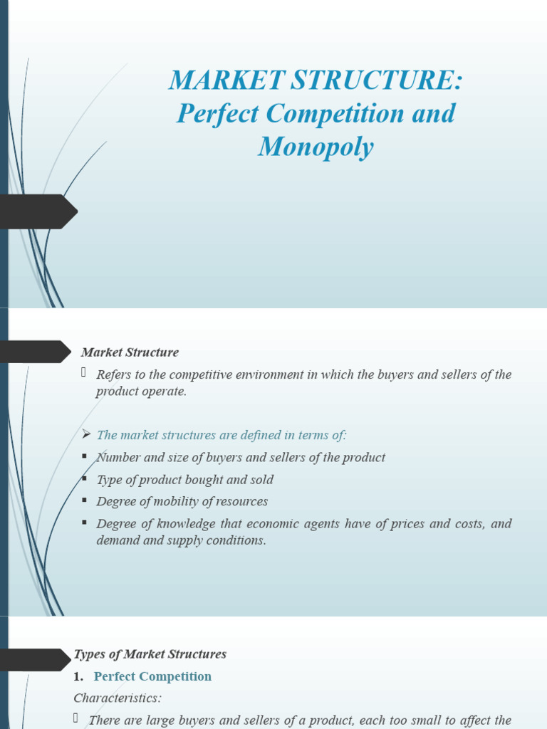 Market Structure | PDF | Profit (Economics) | Perfect Competition