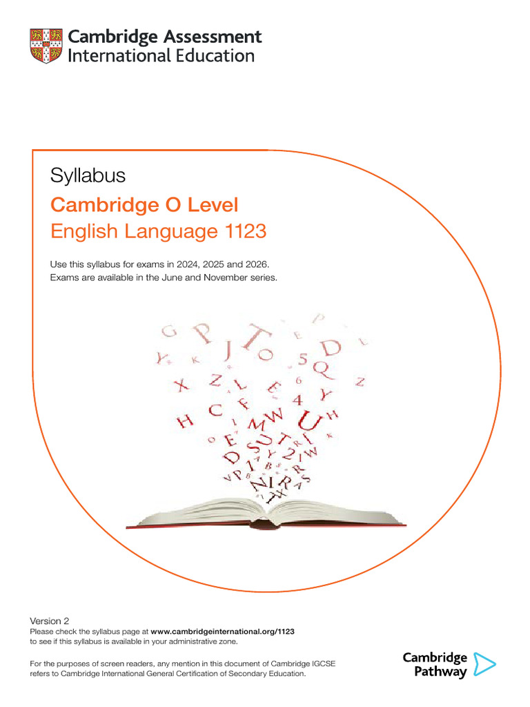 Jcambridge O Level English Language 2024-26 - 634453-2024-2026-Syllabus ...