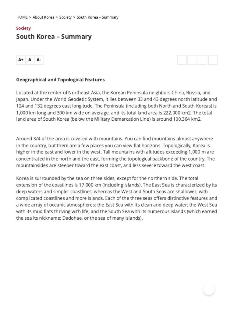 South Korea - Summary - Korea - Net - The Official Website of The ...