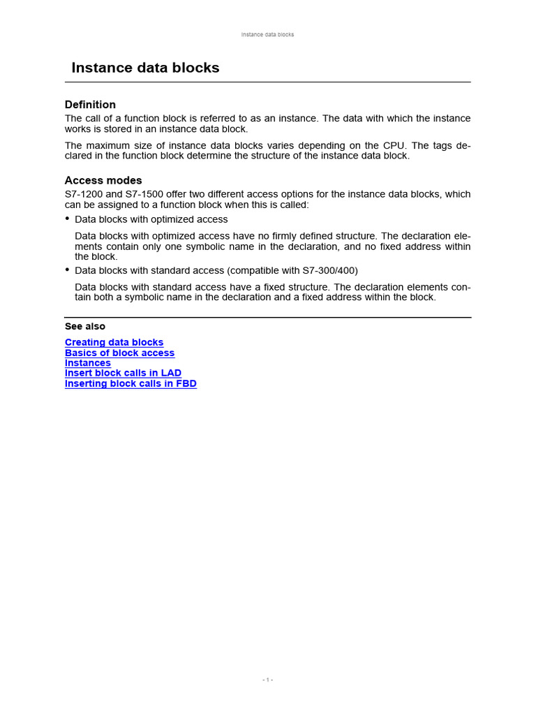 10 - Instance Data Blocks | PDF