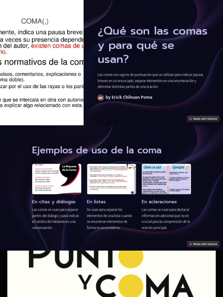 Que Son Las Comas y para Que Se Usan | PDF | Coma | Puntuación