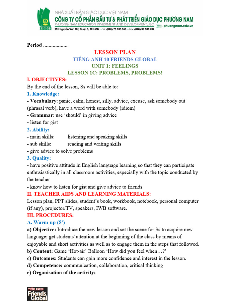 Lessonplan-1C | Download Free PDF | Communication | Lesson Plan
