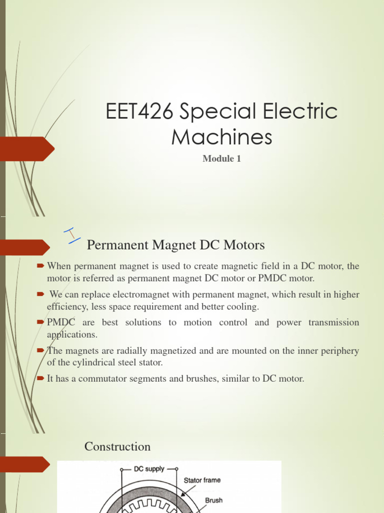 Module1 1 | PDF | Electric Motor | Electromagnetism