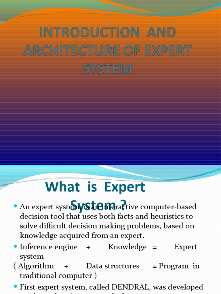 Expert System | PDF | Expert | Knowledge