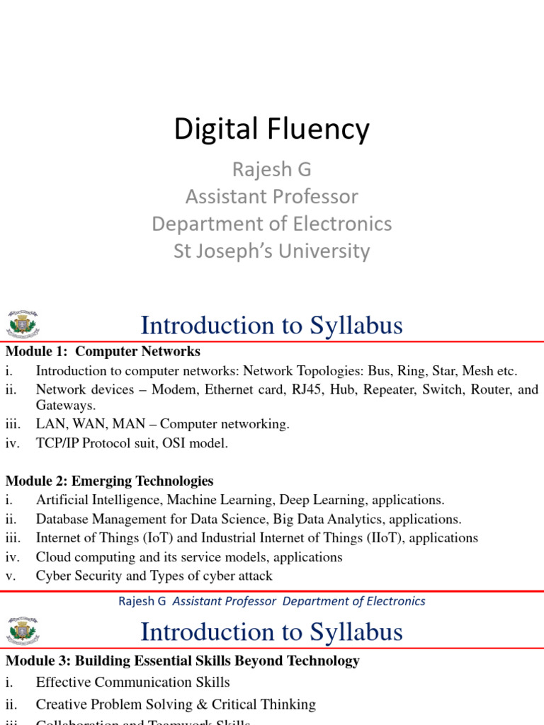D - F - Unit-1 Study Material | Download Free PDF | Network Topology ...