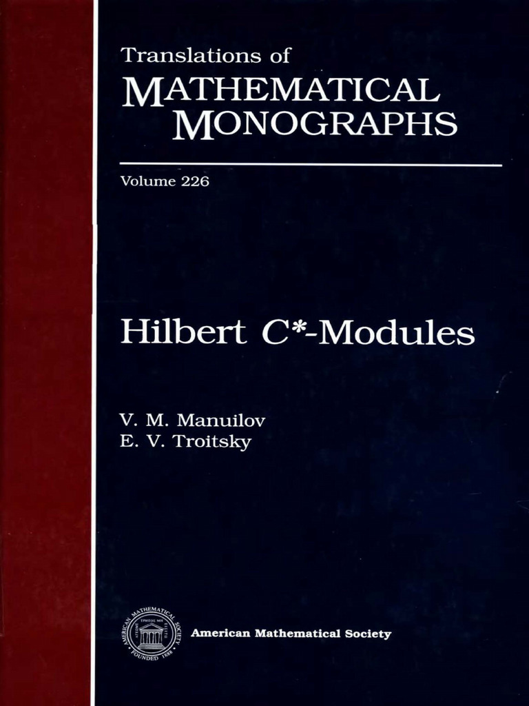 Manuilov, Troitsky - Hilbert C-Modules | PDF | Hilbert Space | Vector Space