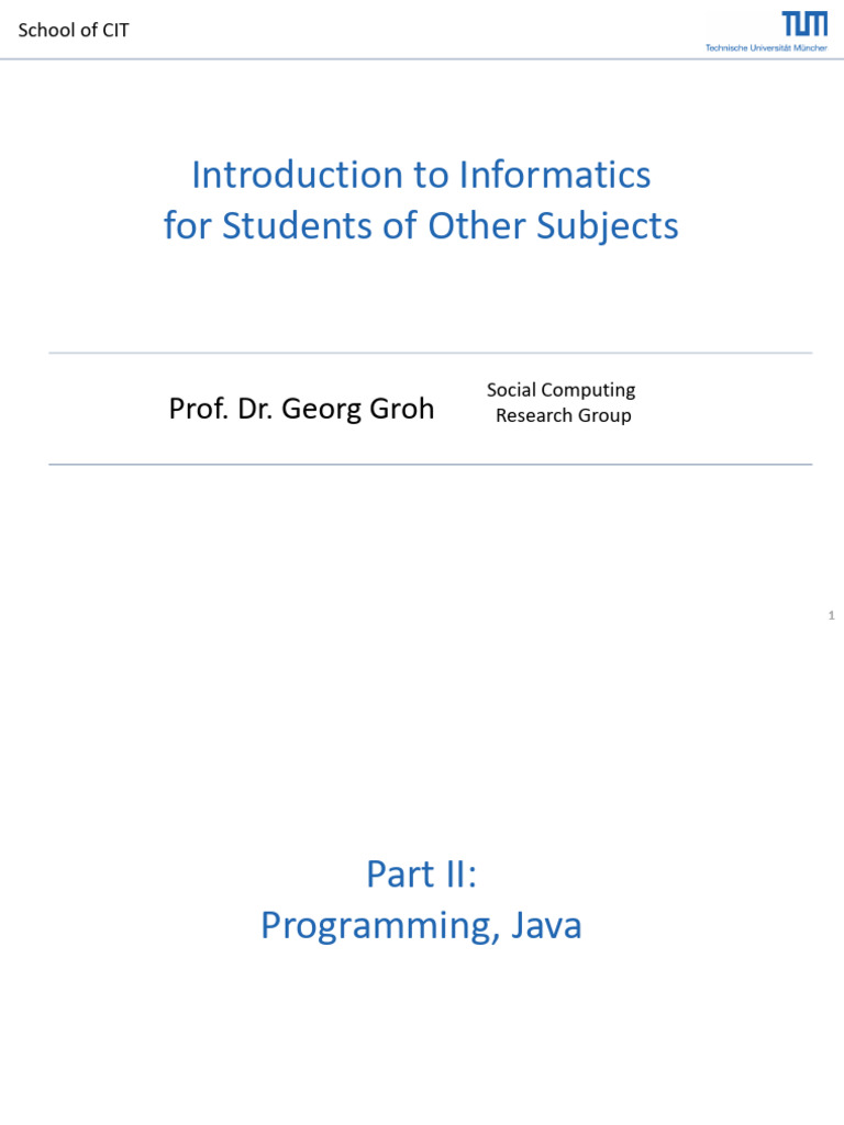 Slides Part2 Java | PDF | Programming | Computer Program
