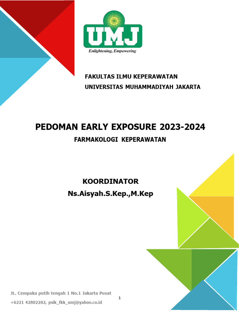 Pedoman Early Exposure (Farma) | PDF