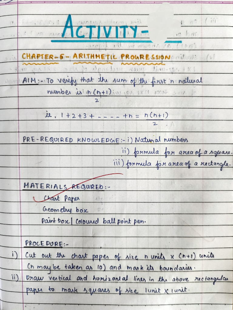 Class 10 Maths Activity | PDF