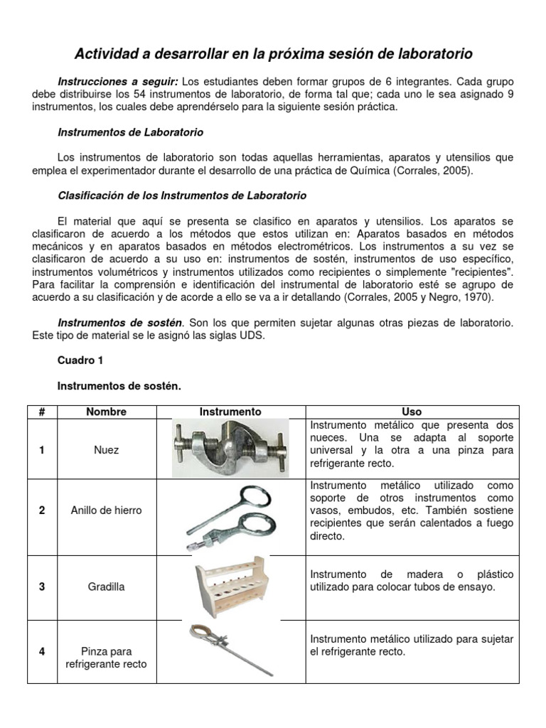 Instrumentos de Laboratorio | PDF | Lentes | Laboratorios