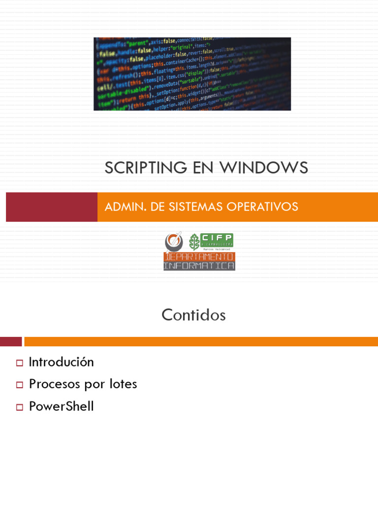 UD7.03 Scripting en Windows | PDF