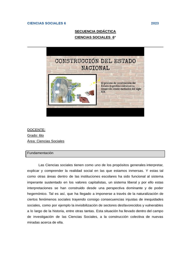 6 SOCIALES - Argentina | PDF | Argentina