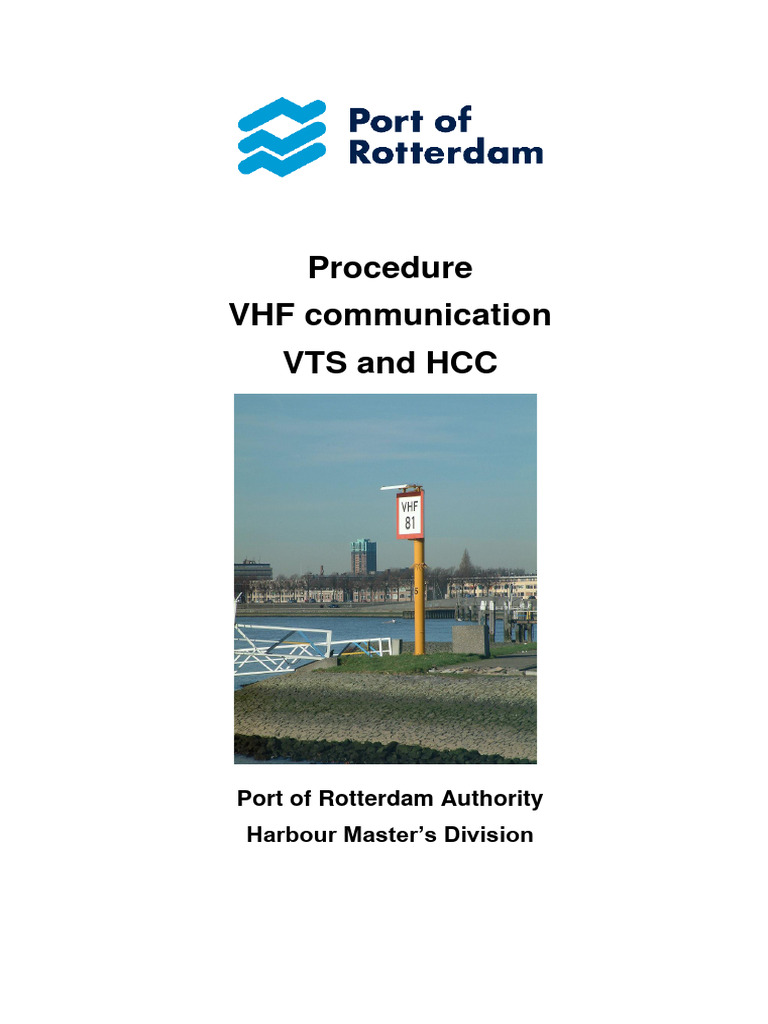 Procedure VHF Communicatie Vts HCC 2022 English | PDF | Water Transport
