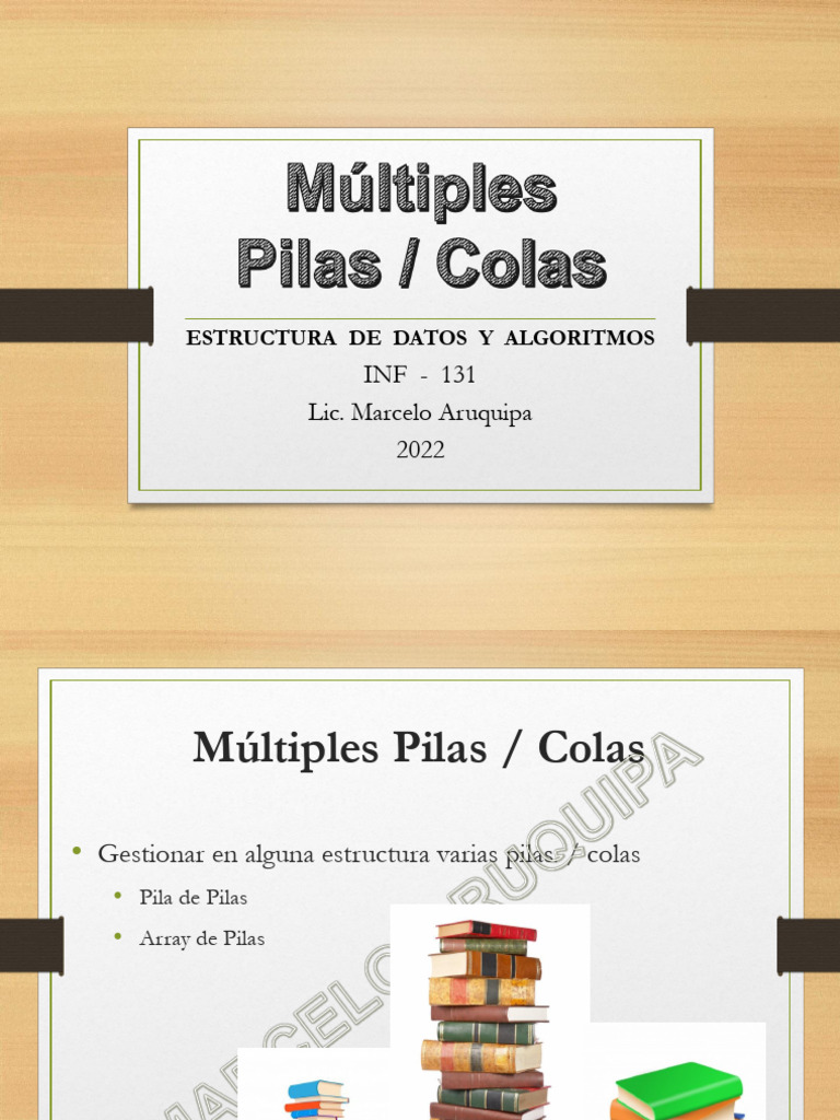 Múltiples Pilas y Colas en Estructuras | PDF | Algoritmos y Estructuras de Datos | Programación ...