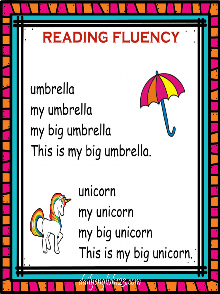 Reading Fluency - U | PDF