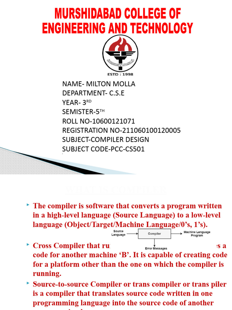 CS501 Ca1 10600121071 | PDF | Compiler | Programming