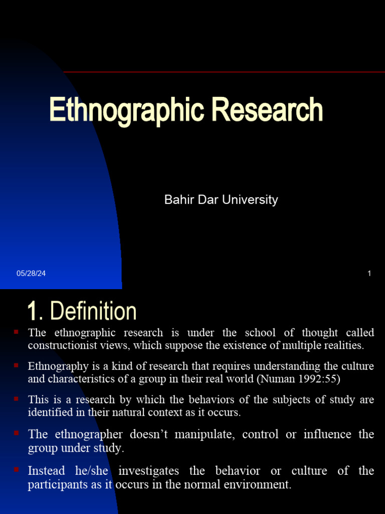 Ethnographic Research | PDF | Ethnography | Qualitative Research