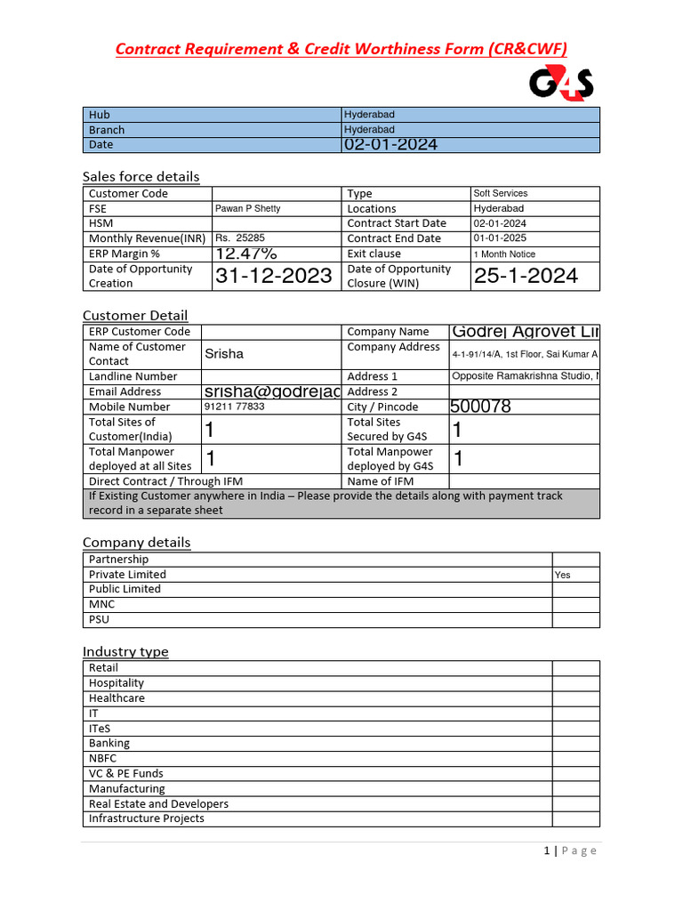 CWF - Godrej Agrovet Limited-O-23-2645626 | PDF | Credit | Finance ...