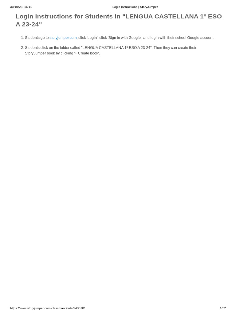 StoryJumper Login & Account Setup Guide | PDF | Internet Privacy | Http ...
