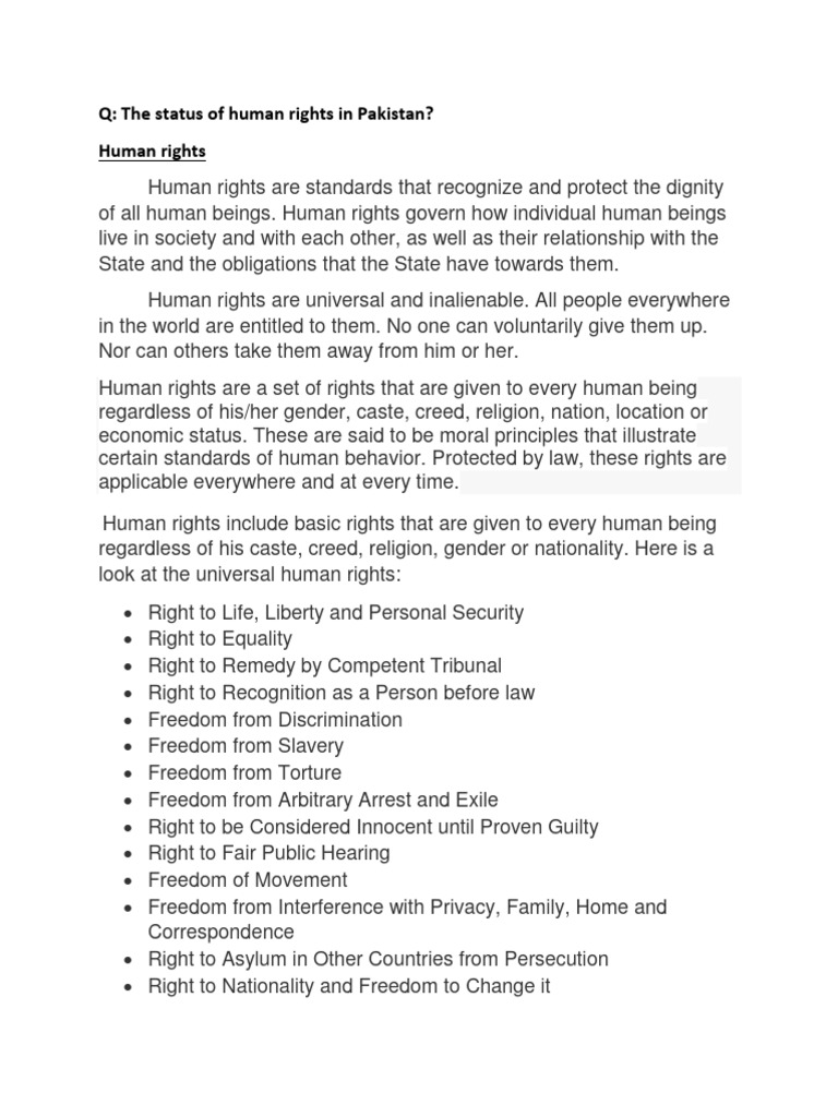 Human Rights | PDF | Human Rights | Detention (Imprisonment)