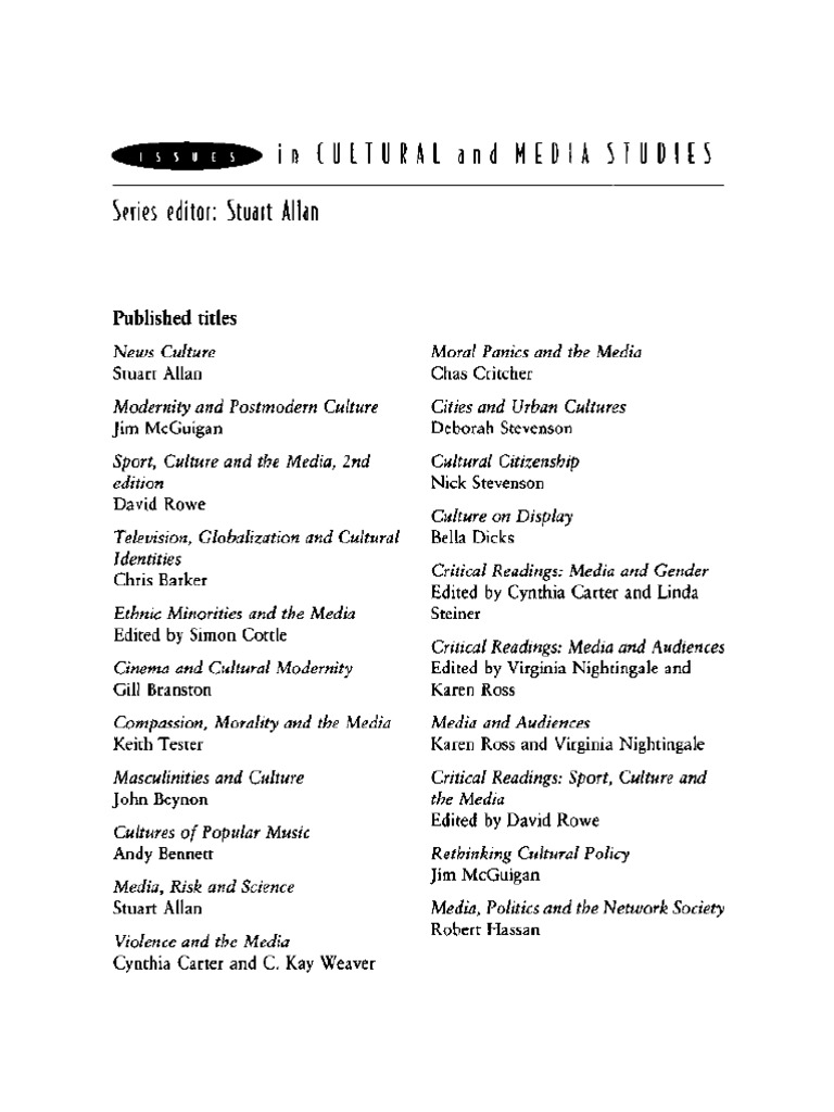 Cynthia Carter, Linda Steiner - The Media and Gender Reader (2003 ...