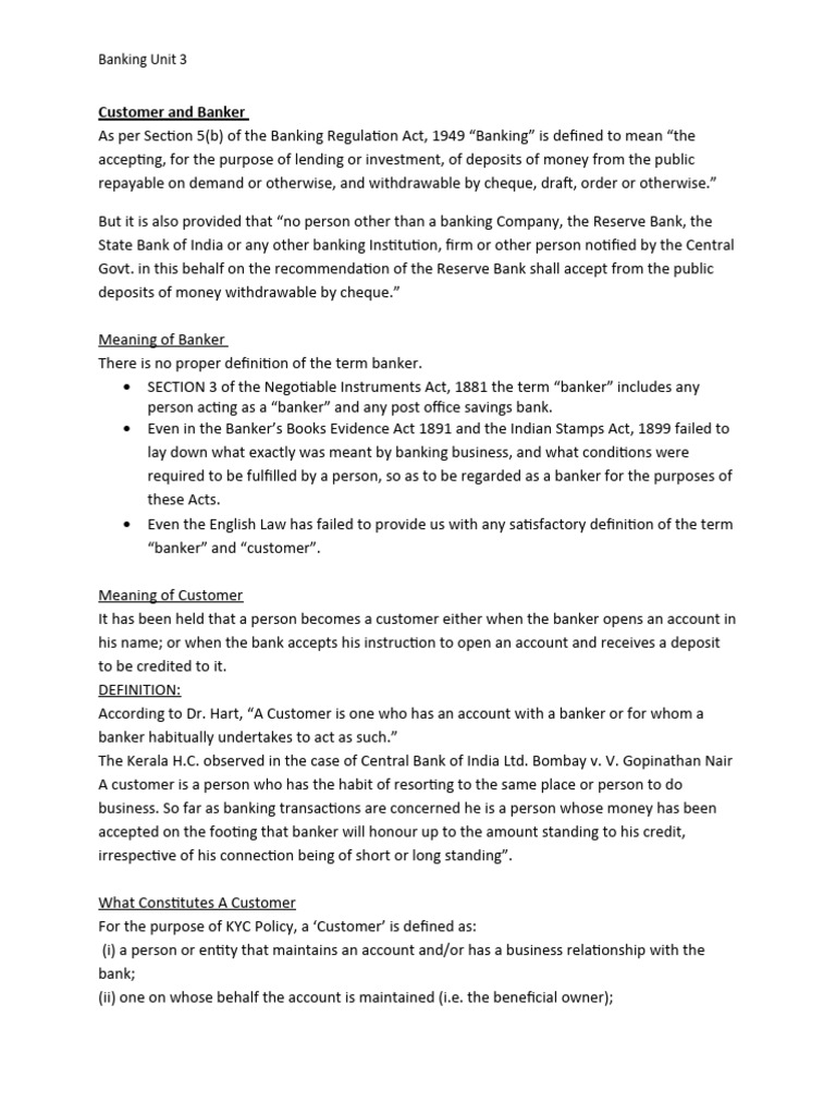 Banking Unit 3 | PDF | Banks | Cheque